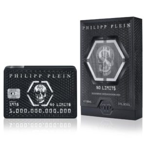 philipp plein – eau de parfum no limits 90 ml – parfum homme – notes orientales et boisées – un tatouage olfactif indélébile et sensuel – boisé oriental – flacon en verre laqué noir