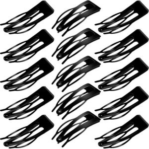 32 pieces hair clips set - 3 prong double grip metal barrettes, hair comb accessories for women, girls hair accessories (black)