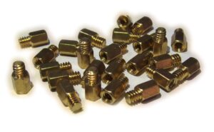 wongchuham - 6/32" male x 6/32" female brass motherboard standoff x 25 pcs