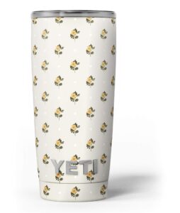 design skinz the micro daisy and polka dot pattern - skin decal vinyl wrap kit compatible with the yeti rambler cooler tumbler cups