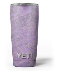 design skinz purple slate marble surface v30 - skin decal vinyl wrap kit compatible with the yeti rambler cooler tumbler cups