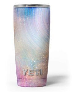 design skinz the swirling tie-dye scratched surface - skin decal vinyl wrap kit compatible with the yeti rambler cooler tumbler cups