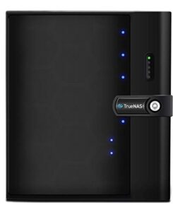 ixsystems truenas mini x+ compact zfs storage server with 5+2 drive bays, 32gb ram, eight core cpu, dual 10 gigabit network (diskless)