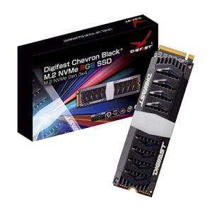 digifast chevron black+ 1tb m.2 nvme rgb ssd - gen3x4 pcie, m.2 2280