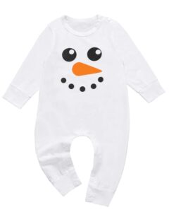 fantasy era baby olaf costume, baby snowman costume, infant christmas romper onesie(6-12 months)