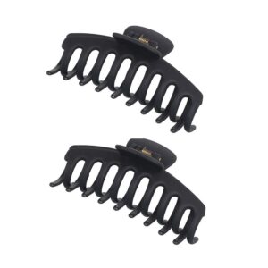 2 pack big hair claw clips nonslip large claw clip for women and girls hair,strong hold grips hair accessories 4 inch (black)