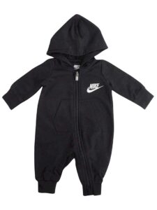 nike infant futura coverall romper (3 months, black(56f814-023)/white)