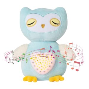 cry activated sensor toys, olele baby sleep soothers, baby sound machine toys, night light soother, baby girl & baby boy gifts for shower & registry, baby nursery soother for infant (owl)