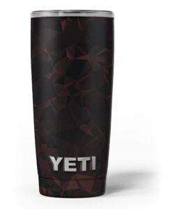 design skinz dark geometric v1 - skin decal vinyl wrap kit compatible with the yeti rambler cooler tumbler cups