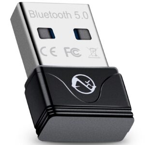 usb bluetooth adapter, zexmte bluetooth dongle 5.1 edr for computer desktop mouse, keyboard, headset, speaker- bluetooth adapter for pc windows10 (plug and play)-bluetooth usb adapter,black