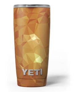 design skinz orange geometric v15 - skin decal vinyl wrap kit compatible with the yeti rambler cooler tumbler cups