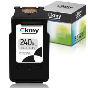 ckmy remanufactured pg 240 black ink cartridge replacement for canon 240 xl pg-240xl used for canon pixma mg3620 ts5120 mg3600 mg3520 ts5100 mx472 mg3222 mg3220 mx452 mx432 mg3122 printer (1 pack)