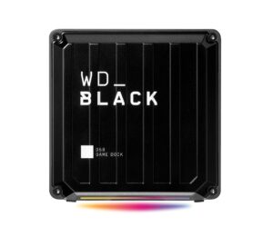 wd_black 2tb d50 game dock nvme ssd solid state drive, rgb with thunderbolt 3 connectivity, up to 3,000 mb/s - wdba3u0020bbk-nesn