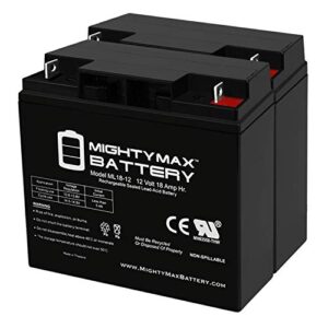 mighty max battery 12v 18ah sla battery replacement for enduring 6fm17, 6-fm-17