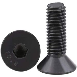 l-a m6-1.0x20mm 10.9 carbon steel countersunk head hex socket screw flat countersunk hex socket bolts screws （25 pcs）