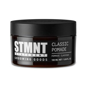 stmnt grooming goods classic pomade, 3.38 oz | natural shine | strong control | easy to wash out