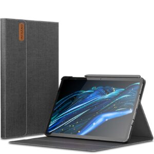 infiland galaxy tab s9 / s8/ tab s7 case, multi-angle stand cover compatible with samsung galaxy tab s9/ tab s8/ tab s7 11 inch sm-x710/sm-x716b/sm-x718u 2023 tablet [auto wake/sleep], dark gray