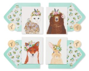 papyrus blank cards with envelopes, woodland animals (20-count)