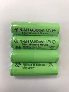 4 pieces 1.2v 800mah ni-mh rechargable batteries for solar lights precharged by factory