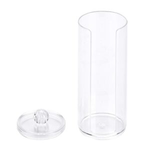 cotton rounds, cotton round holder transparent round acrylic cotton pad storage case organizer, puff holder container for makeup tool cosmetic kit