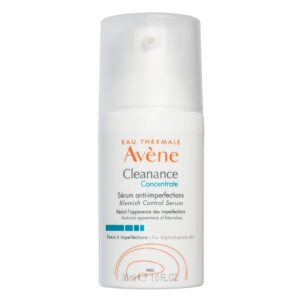 avene cleanance concentrate blemish control serum, clarifying water-gel, fragrance and silicone free, for acne-prone skin, airless pump, 1 fl oz