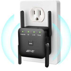 jotact wifi extender wifi booster and signal amplifier covers up to 6000 sq.ft speed up to 1200mbps for 15 devices internet booster for wifi repeater home wireless signal booster with ethernet port