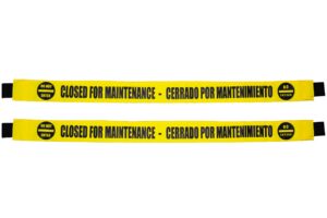 dart's goods closed for maintenance sign with magnetic ends (2 pack) english & spanish nylon bathroom door signs!