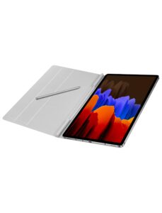 samsung galaxy tab s7 book cover (mystic silver)