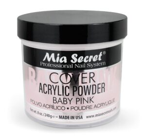 mia secret acrylic powder cover baby pink 8 oz.