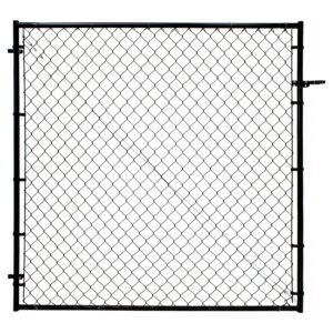 adjust-a-gate adjustable chain link square corner complete gate kit, fit-right, black, 6'h