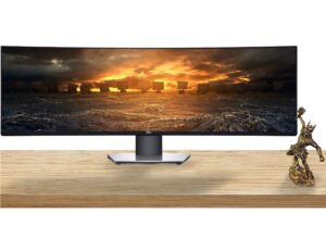 dell u4919dw ultrasharp 49-inch led backlit curved gaming monitor with ips, vesa compatible, anti-glare, tilt, swivel (hdmi, usb 3.0, usb-c, displayport)