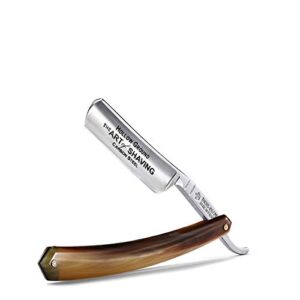 the art of shaving horn straight razor