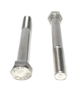 3/8-24x3 stainless steel hex cap screws hex bolts 18-8 (unf) fine thread - (5 pcs)