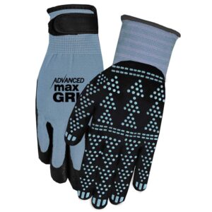 midwest gloves & gear unisex adult advanced max gripping glove, slate blue , 1 pair