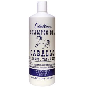 cabellina shampoo del caballo, with horsetail plant extract, provides volume and shine to your hair, 32 fl oz, bottle