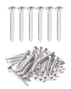 imscrews 25pcs #8 x 1-1/2" (38mm) stainless flat head phillips wood screws 18-8 (304) stainless steel countersunk self tapping screws