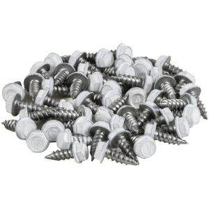 leaftek screws in white | package of 50 | 1/2" white self-tapping screws