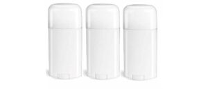 natural farms deodorant container - empty - 2.65 ounce - twist-up refillable plastic tube for deodorants - cosmetic crafts - pack of 3 – oval cap