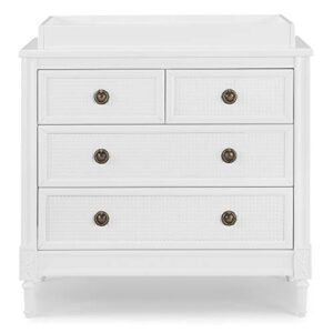 delta children madeline 4 drawer, dresser w/changing top, white