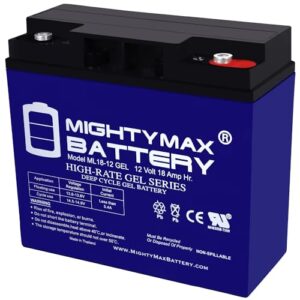 mighty max battery 12v 18ah gel replacement battery compatible with interstate dcm0018