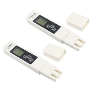 othmro tds & ec tester tds three in one handheld tester 1-9990ppm 1 resolution plastic+304 stainless steel white 2pcs