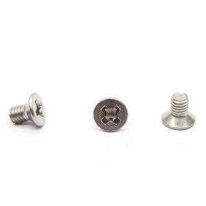 m3-0.5x5mm stainless steel countersunk head screw plain finish flat head screw machine countersunk screw bolt fastener 100pcs