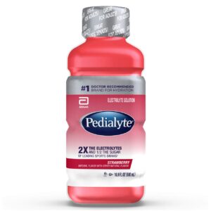 pedialyte electrolyte solution strawberry 16.9 fl oz, 12 count