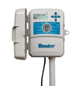 hunter x2-400 4-station sprinkler timer controller w/plug wi-fi ready