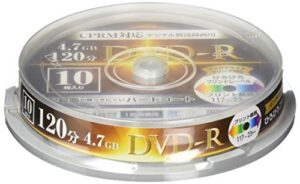 yamazen dvdr16xcpr10sp dvd-r single time recording, digital broadcast recording, 1-16x, 10 pieces, cprm compatible, 4.7 gb, case included