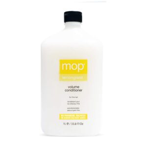 mop lemongrass volume conditioner for fine hair - chamomile & lemongrass extracts provide volume, hydration & shine, lightweight formula