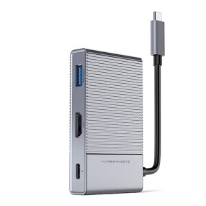 hyperdrive gen2 6-in-1 usb-c hub - 2x speed, 2x power - hdmi 4k60hz, usb-a 10gbps, microsd/sd uhs-ii 312mb/s, usb-c power delivery 100w, and 3.5mm audio jack