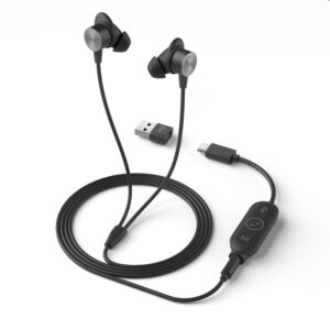 logitech zone wired earbuds with noise cancelling mic