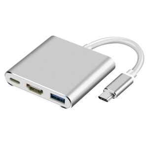 usb c hub hdmi adapter for macbook pro usb-c to hdmi, sd/tf card reader and 2 ports usb 3.0