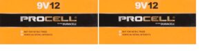 duracell procell 9 volt batteries, pack of 12 (packaging may vary) - 2 pack